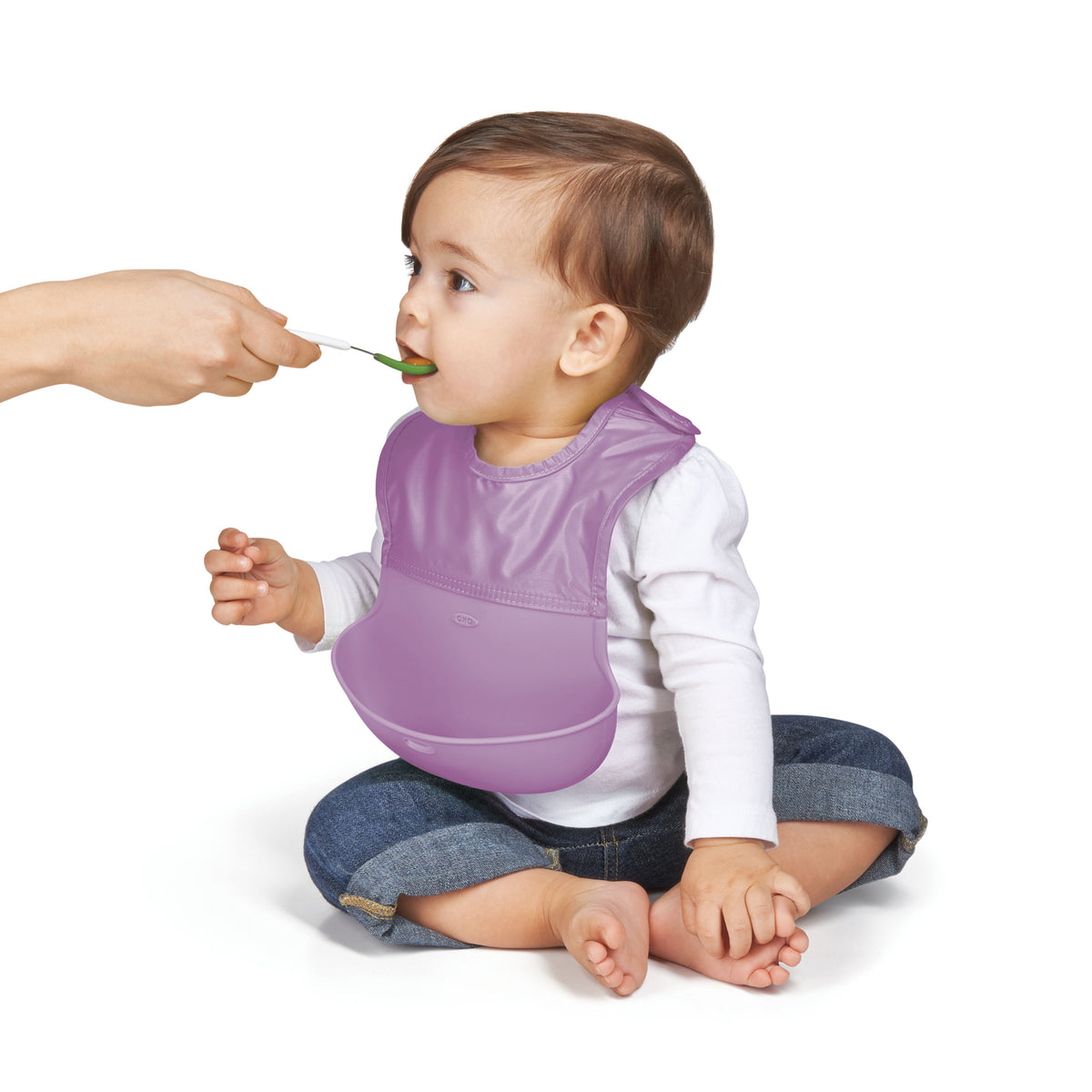 OXO Tot Roll Up Bib - Lilac – Bloom Connect SG