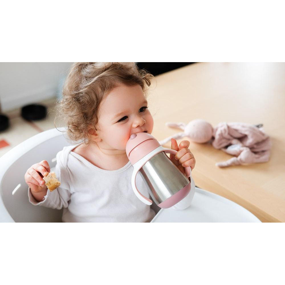 Beaba Stainless Steel Straw Cup 250ml - Vintage Pink – Bloom Connect SG